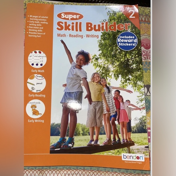 Toys | Grade 2 Skill Builder Math Reading Writing Workbookwith Reward ...